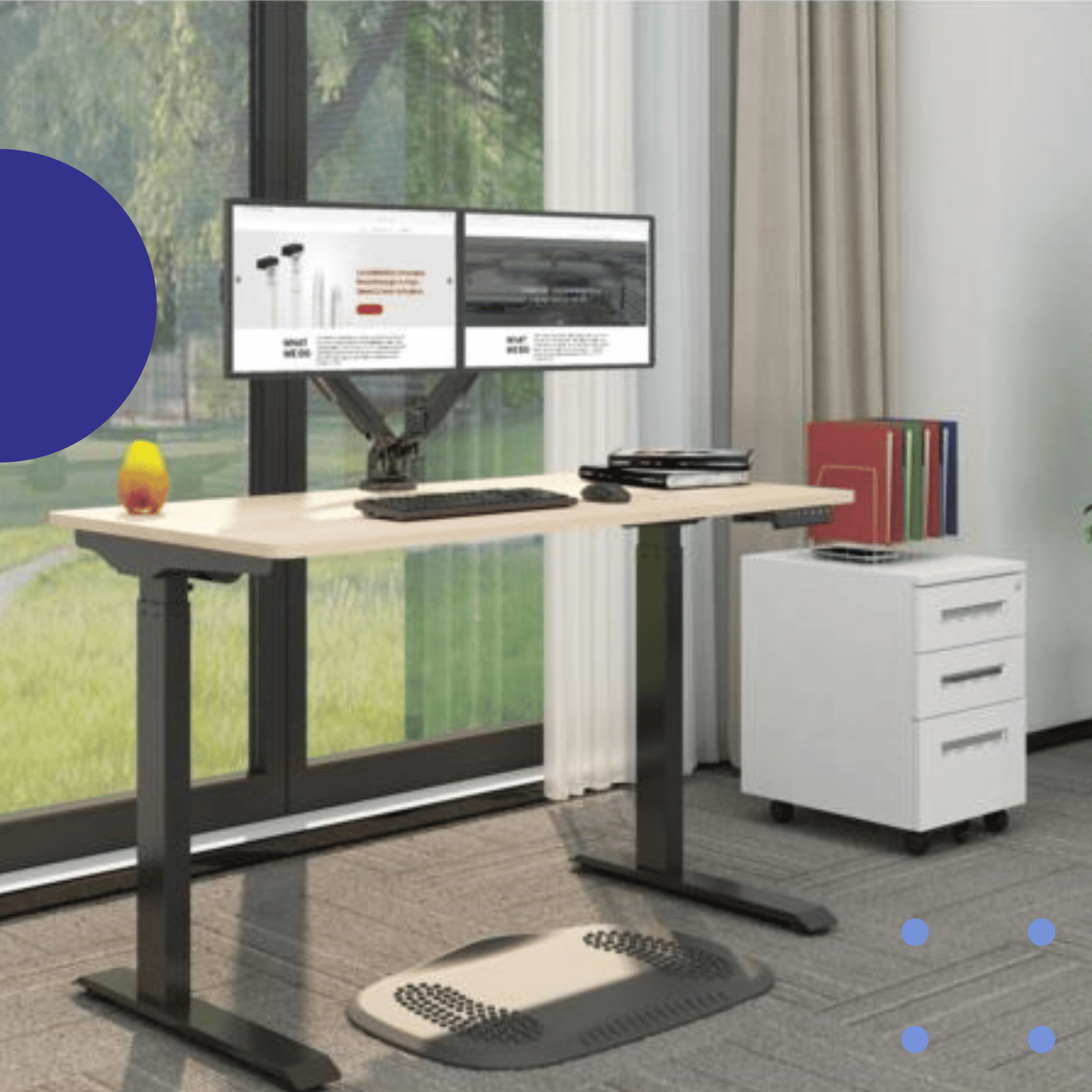 Biurko regulowane elektrycznie i stelaż do biurka – ergopoint.com.pl